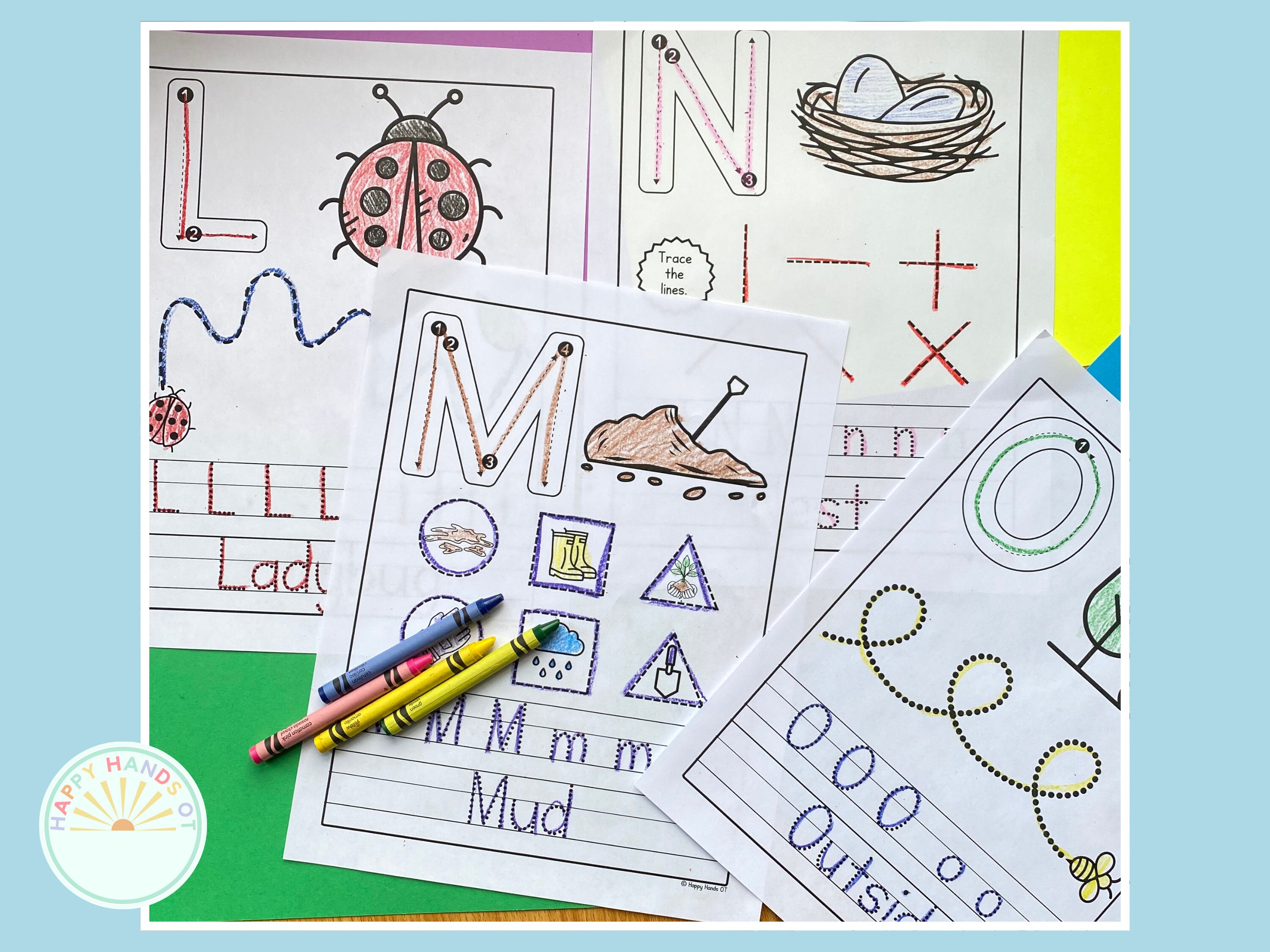 Spring Alphabet Tracing Worksheets for Kids Easter Alphabet Prek ...