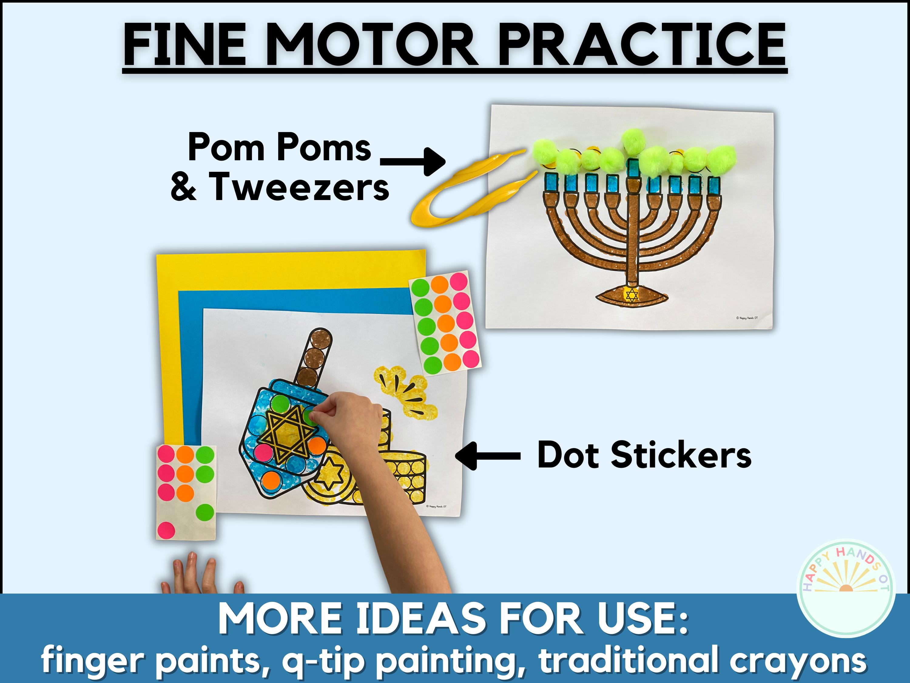 Hanukkah Dot Art Hanukkah Crafts Winter Preschool Fine Motor Pre K ...