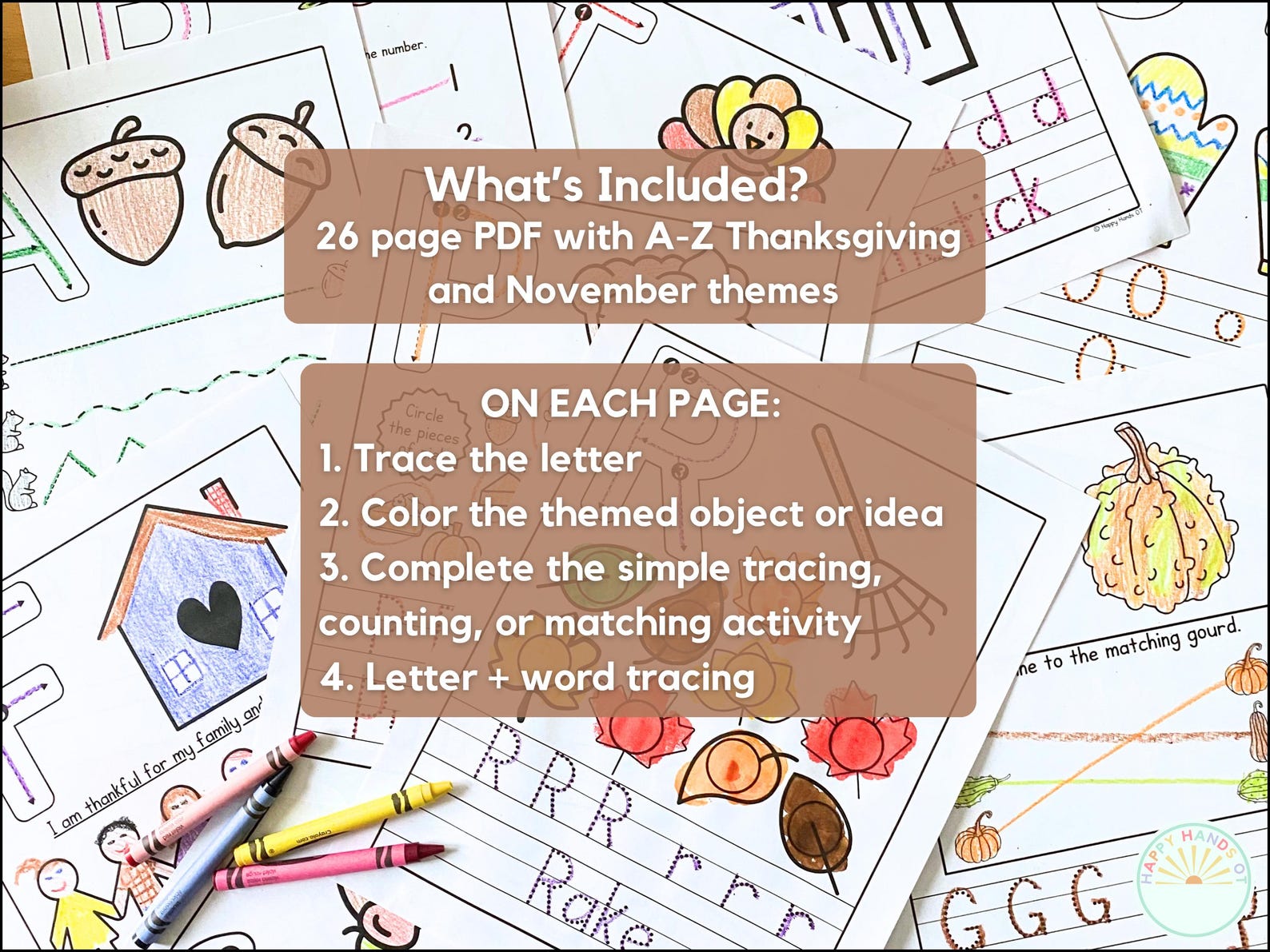 Thanksgiving ABC Tracing Worksheets Letter Tracing Pre K Worksheets ...