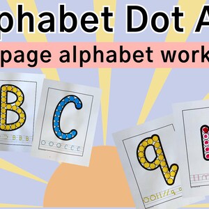 Alphabet Dot Art Preschool Worksheets for Kids ABC Tracing Worksheet ...
