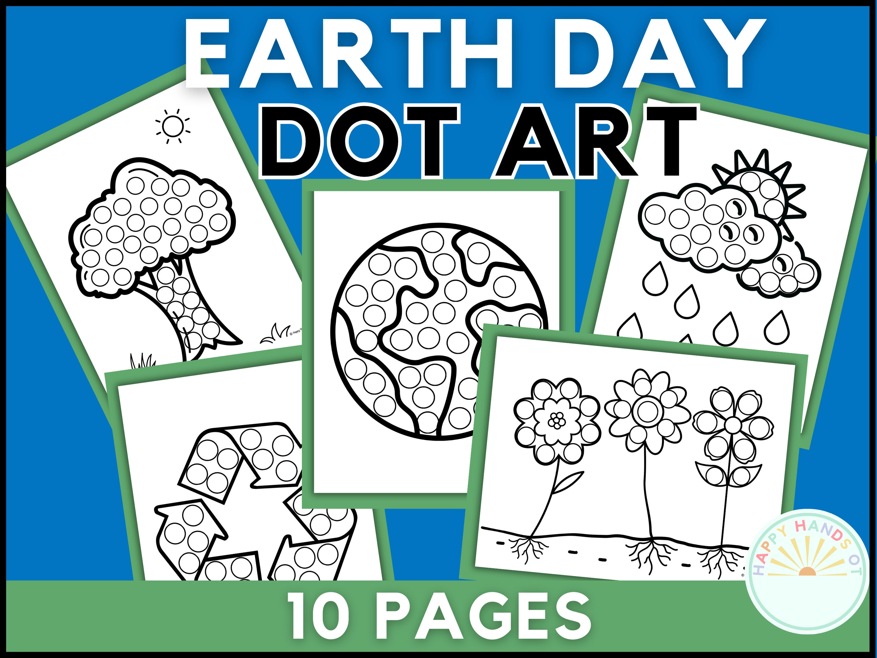 Earth Day Dot Art Printable Earth Day Coloring Pages Earth Day Kids ...