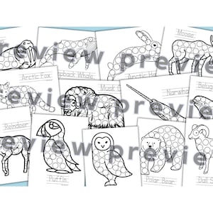 Arctic Animals Preschool Dot Marker Printable Arctic Animals Coloring ...