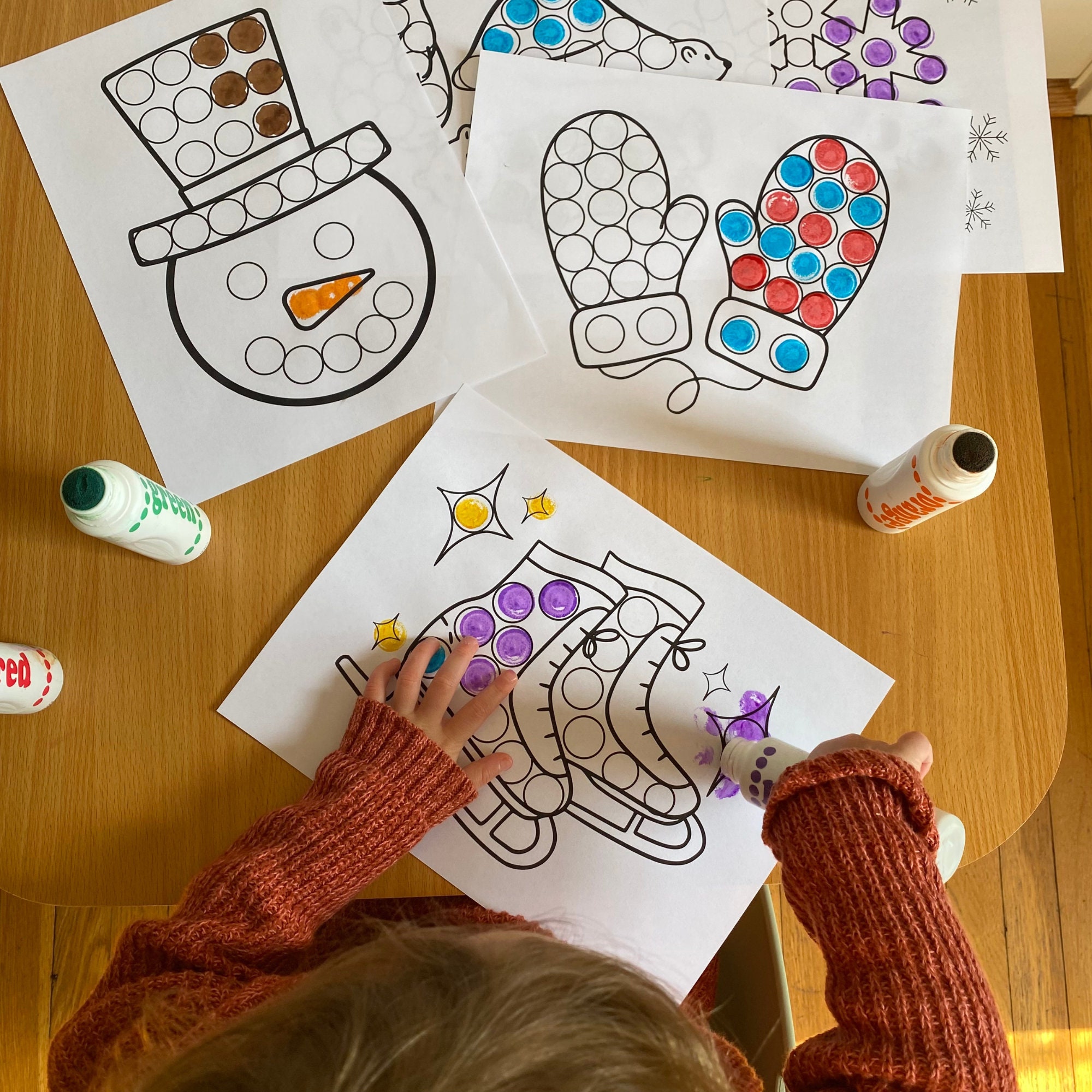 Winter Preschool Dot Marker Toddler Winter Break Winter Coloring Page ...