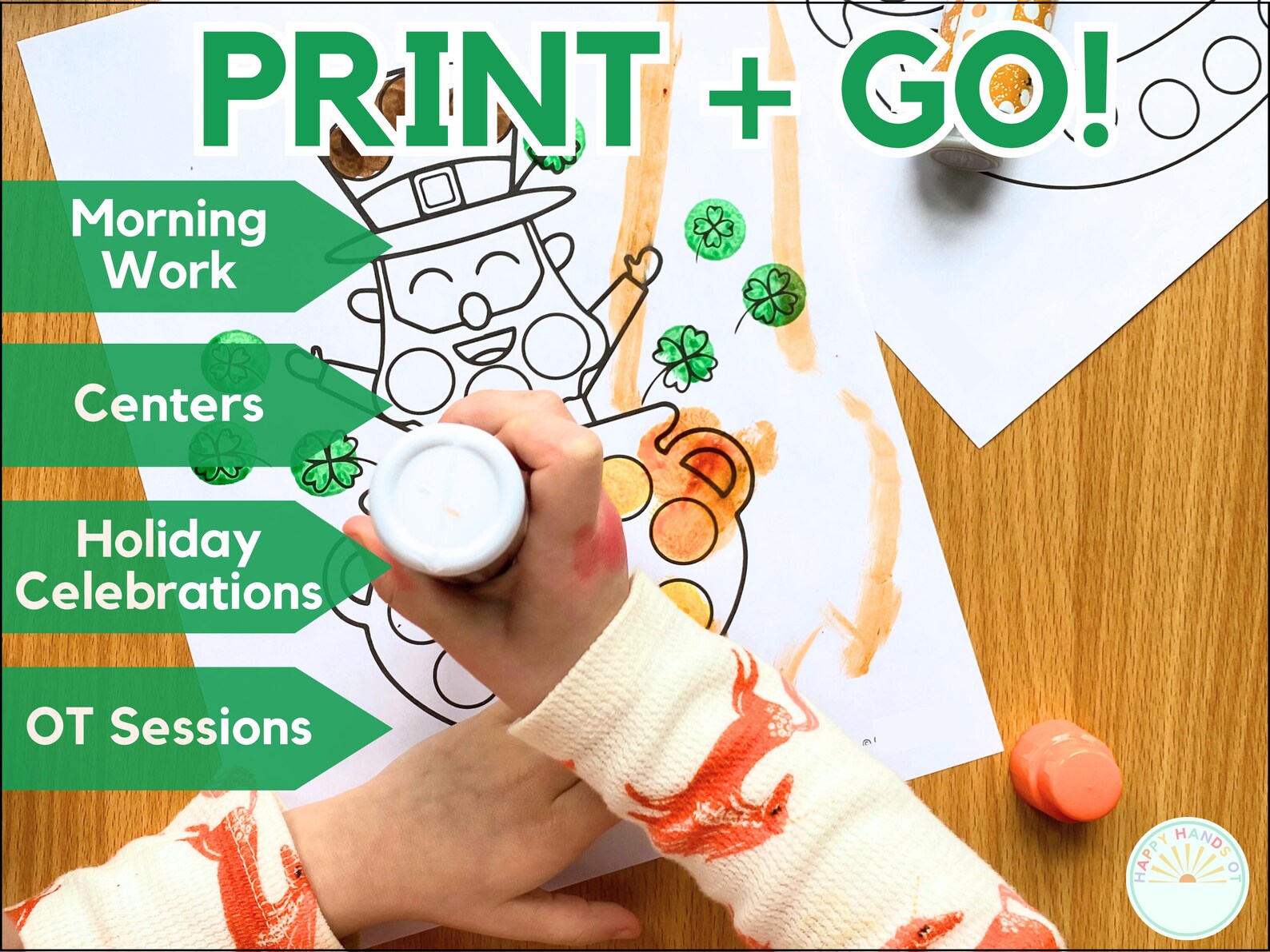 St Patricks Day Dot Art Preschool Worksheets for Kids Dot Marker ...