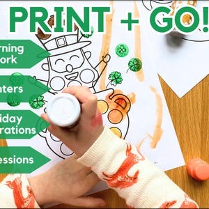 St Patricks Day Dot Art Preschool Worksheets for Kids Dot Marker ...