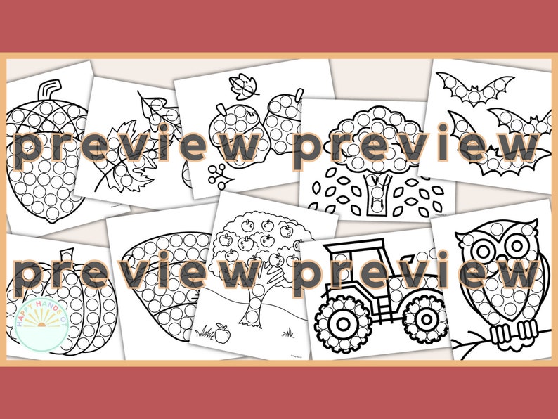 Fall Dot Marker Prek Worksheets Simple Homeschool Morning Worksheets ...