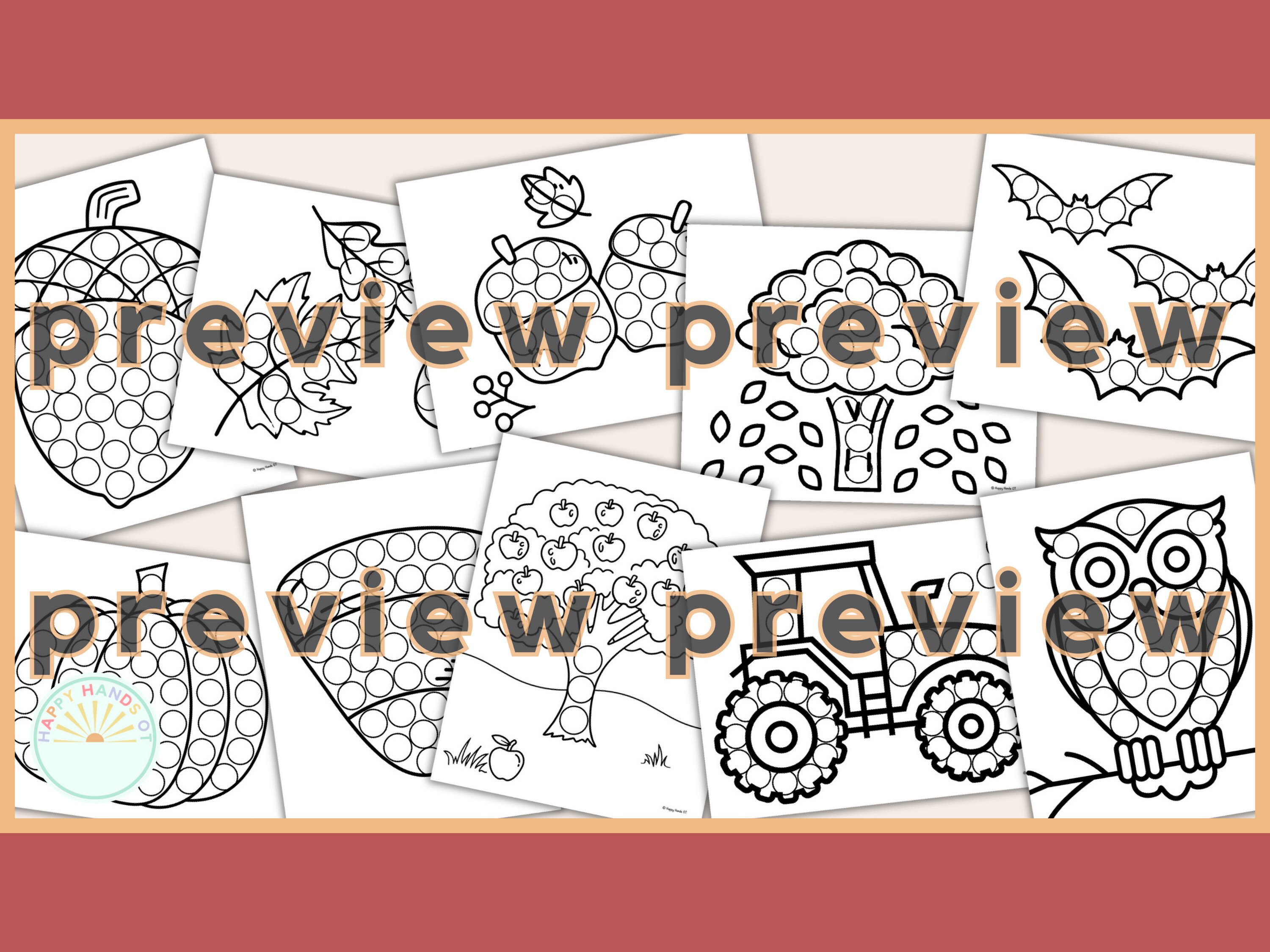 Fall Dot Marker Prek Worksheets Simple Homeschool Morning Worksheets ...