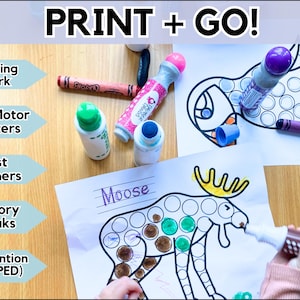 Arctic Animals Preschool Dot Marker Printable Arctic Animals Coloring ...