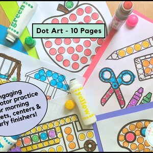 PRINTABLE BUNDLE - Back to School Coloring Dot Marker First Day of ...