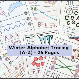 BUNDLE - Winter Preschool Worksheets for Kids Preschool Tracing ...