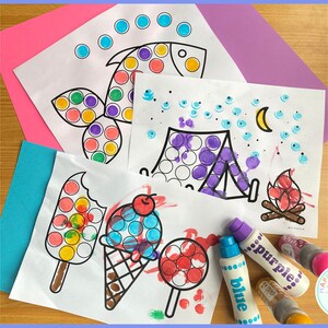 Summer Dot Art Printable Preschool Summer Worksheets for Kids Summer ...