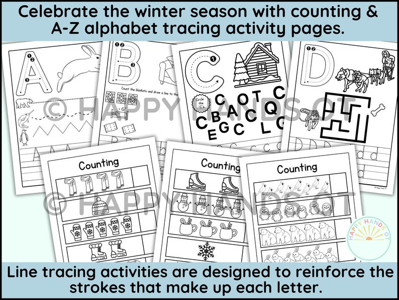 Winter Pre K Morning Menu Preschool Personalized Name Tracing ...