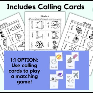 Summer Vacation Bingo Activity for Kids Summer Bingo Scissor Skill ...