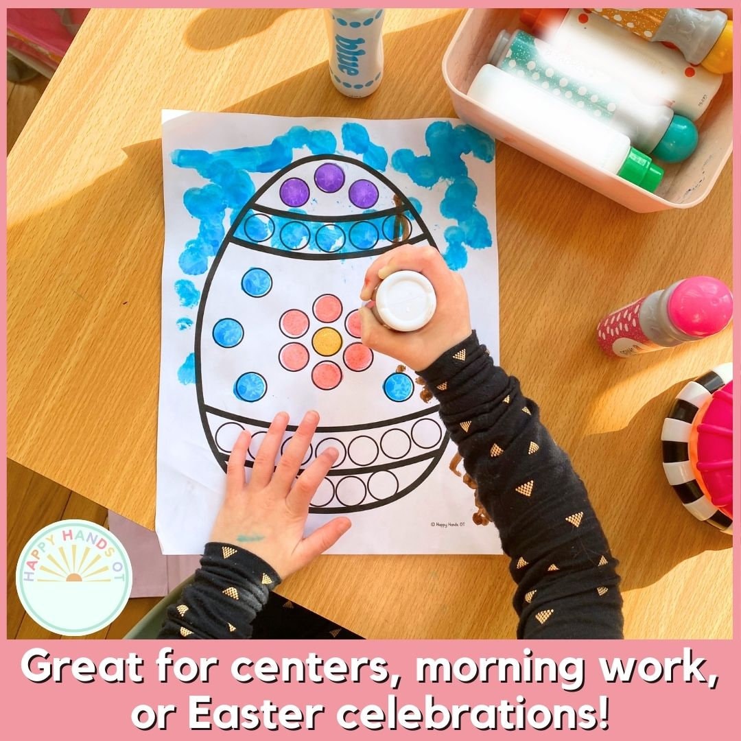 Easter Dot Art Preschool Worksheets for Kids Dot Marker Toddler Easter ...