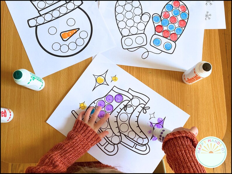 Winter Preschool Dot Marker Toddler Winter Break Winter Coloring Page ...
