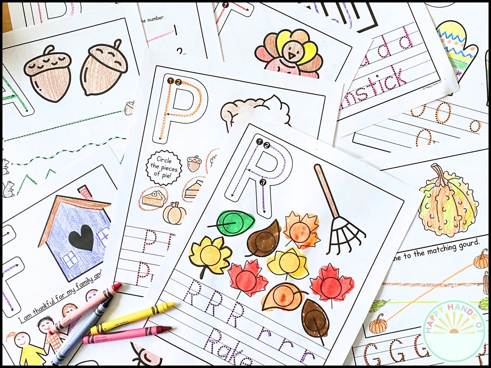 Thanksgiving ABC Tracing Worksheets Letter Tracing Pre K Worksheets ...