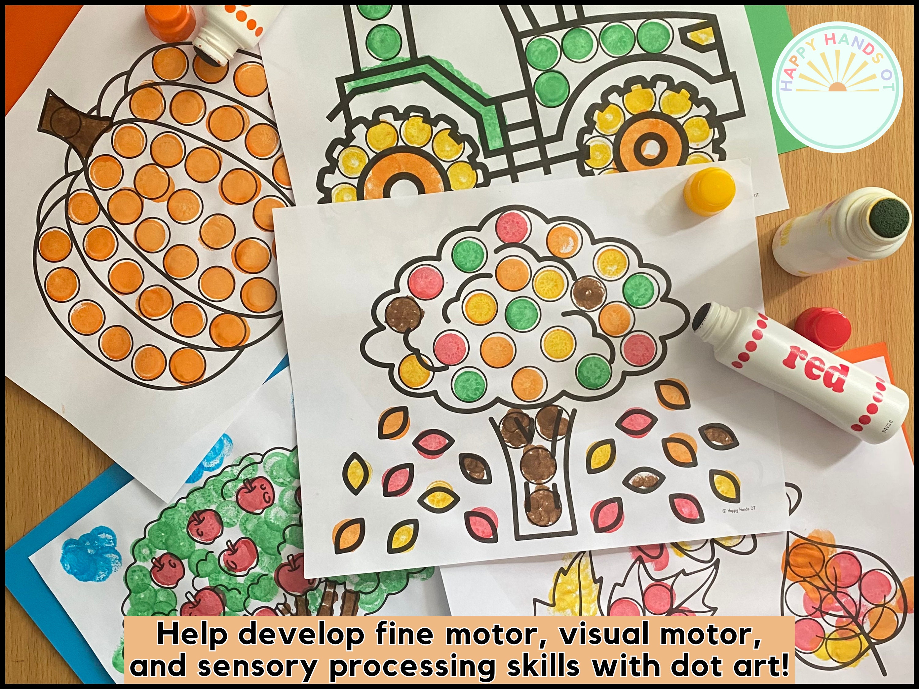 Fall Dot Marker Prek Worksheets Simple Homeschool Morning Worksheets ...