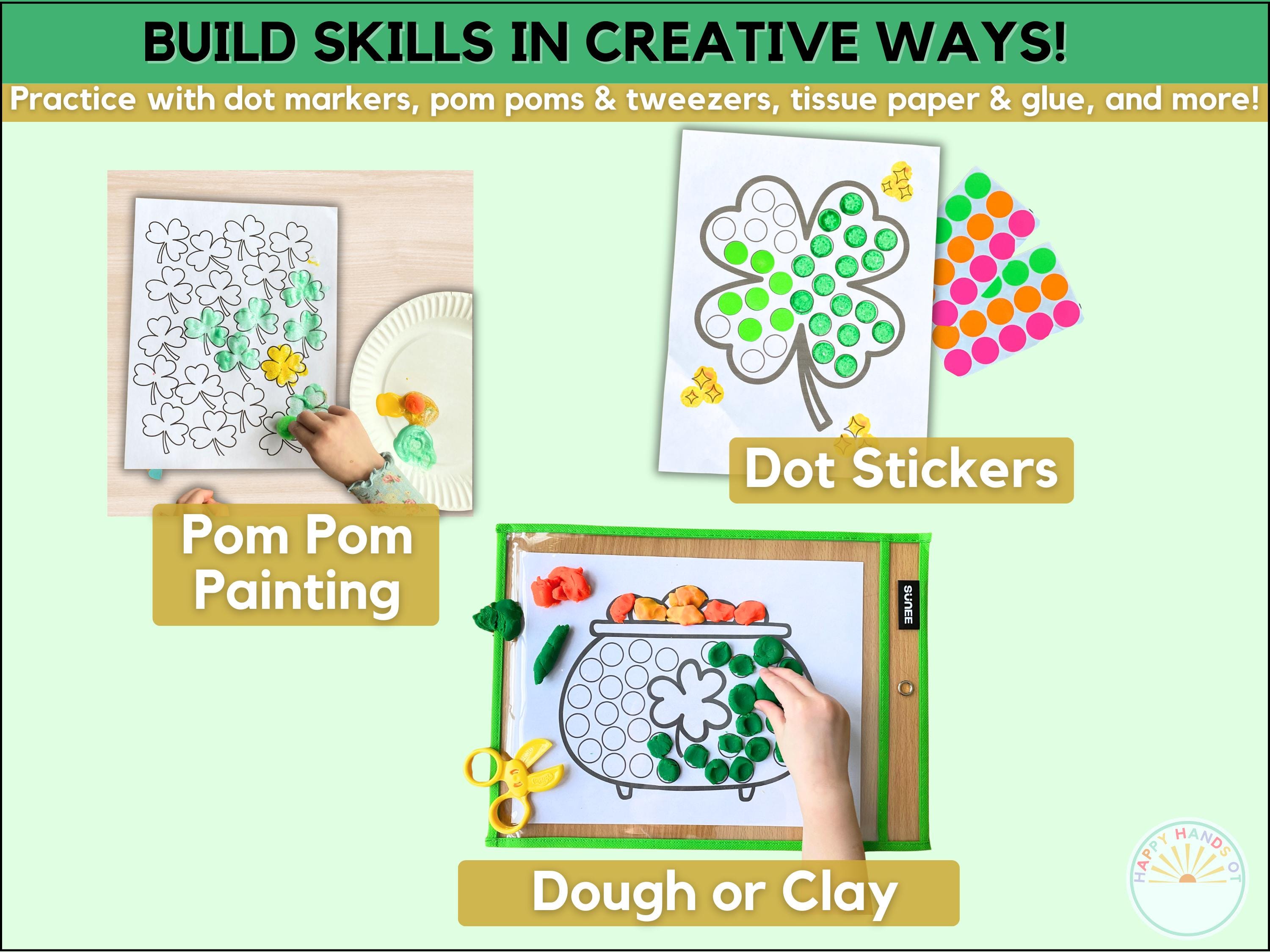 St Patricks Day Dot Art Preschool Worksheets for Kids Dot Marker ...