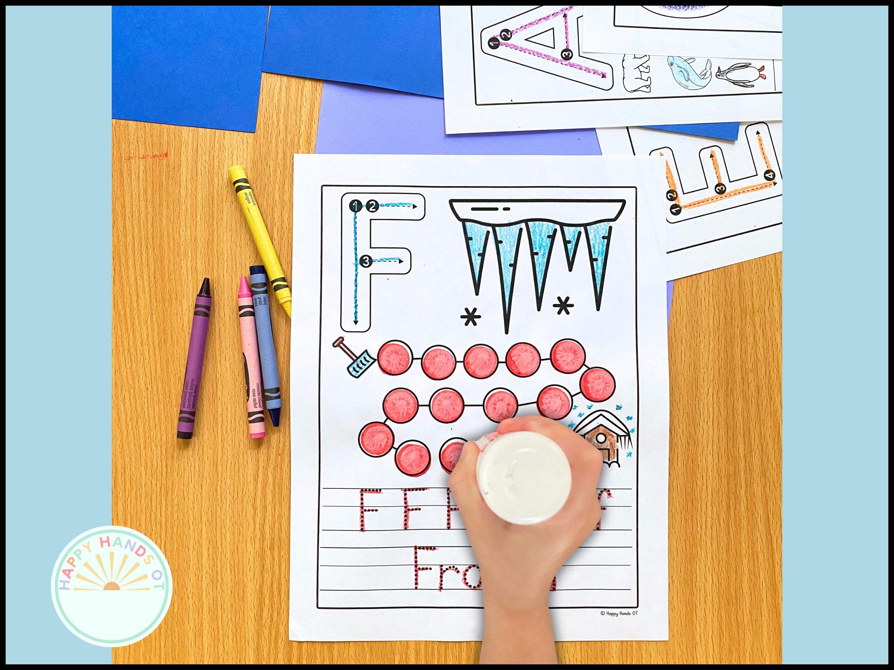 Winter Preschool Fine Motor Tracing Worksheets Preschool Tracing Winter ...