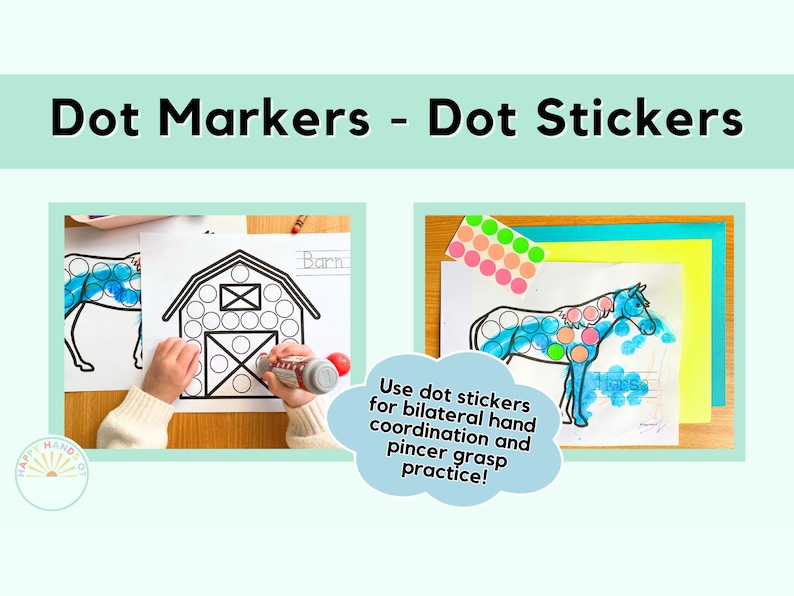 Farm Animals Dot Marker Worksheets for Kids Preschool Tracing ...