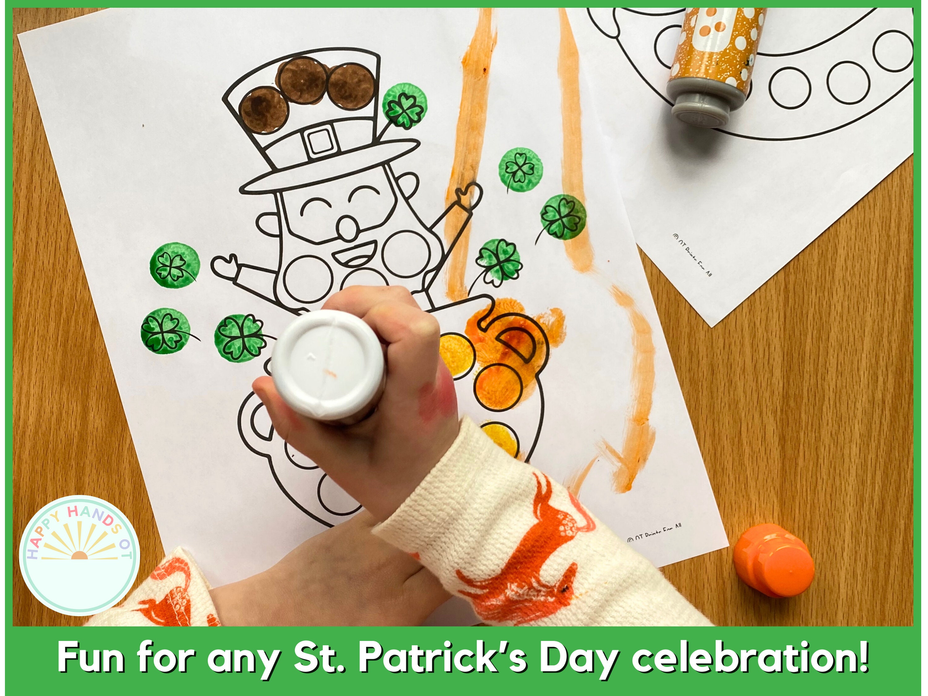 St Patricks Day Dot Art Preschool Worksheets for Kids Dot Marker ...