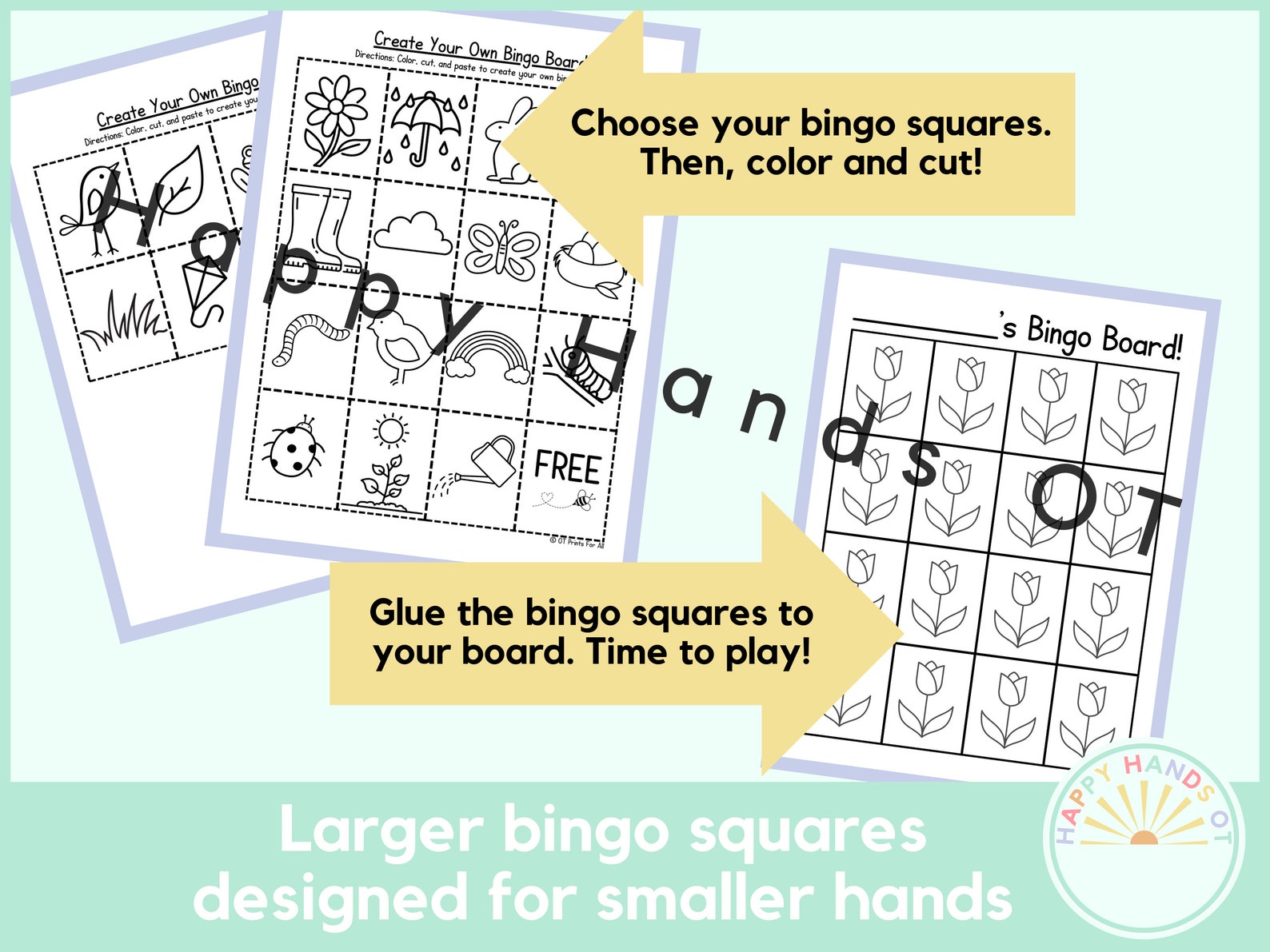 Spring Bingo Cards Make Your Own Bingo Game Spring March Activities Cut ...