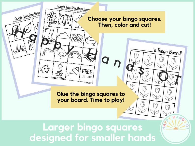 Spring Bingo Cards Make Your Own Bingo Game Spring March Activities Cut ...