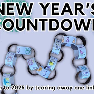 2025 New Years Countdown Paper Chain New Years Eve Kids Craft Simple ...