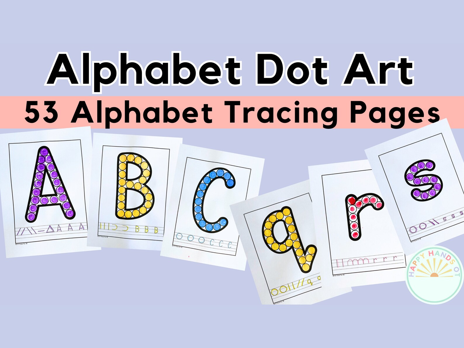 Alphabet Dot Art Preschool Worksheets for Kids ABC Tracing Worksheet ...