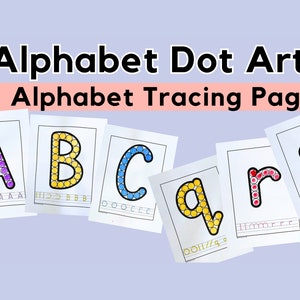 Alphabet Dot Art Preschool Worksheets for Kids ABC Tracing Worksheet ...