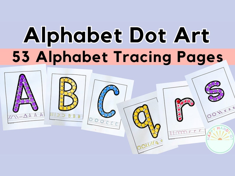 Alphabet Dot Art Preschool Worksheets for Kids ABC Tracing Worksheet ...