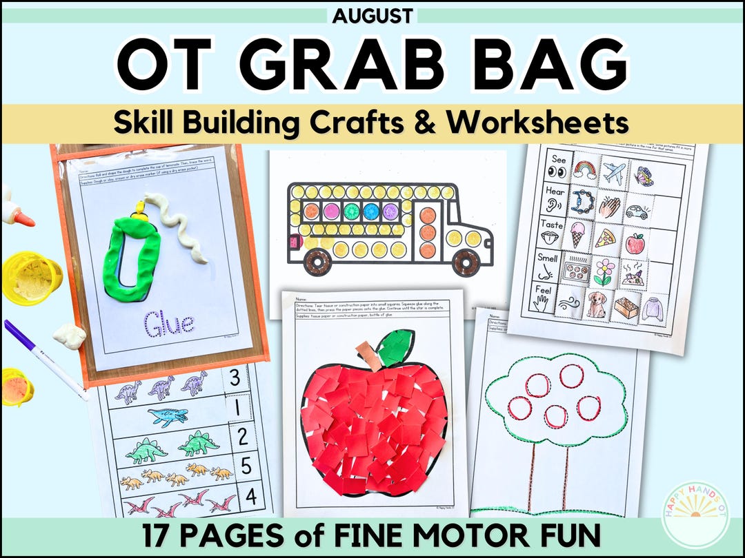 August Back to School Occupational Therapy Preschool Fine Motor Skills ...