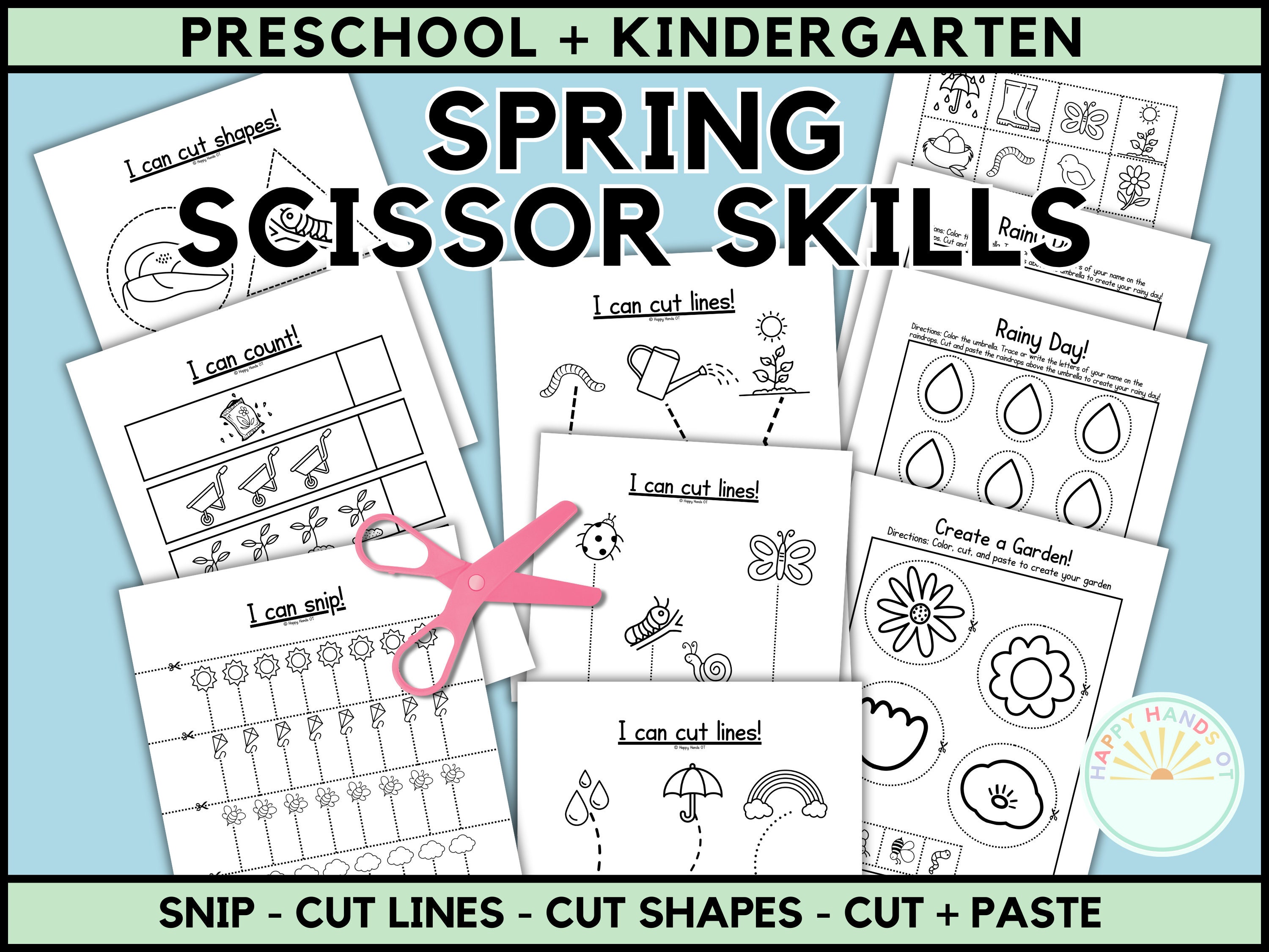 Free Printable Preschool Worksheets Cut And Paste Premium Vector
