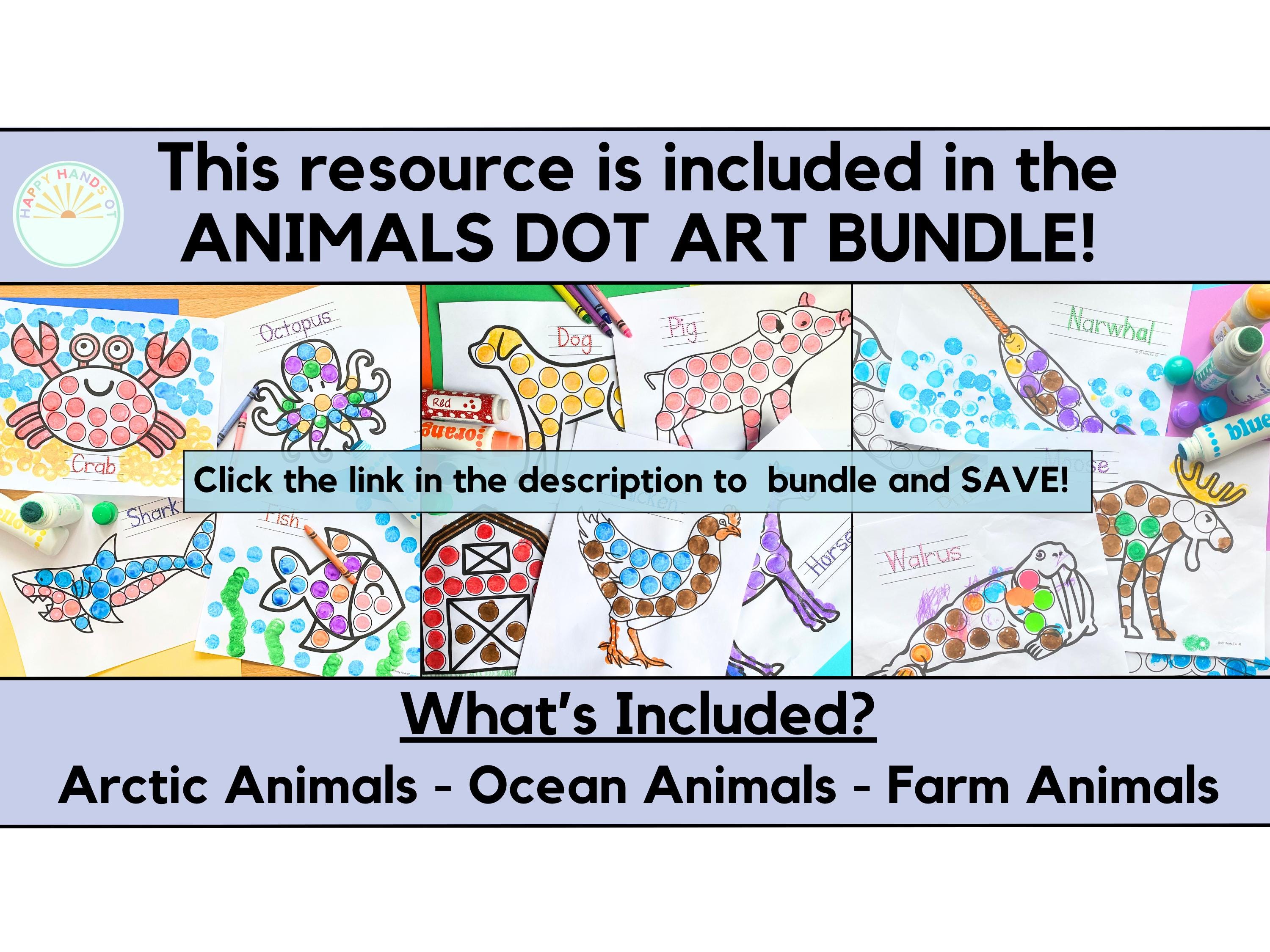 Farm Animals Dot Marker Worksheets for Kids Preschool Tracing ...
