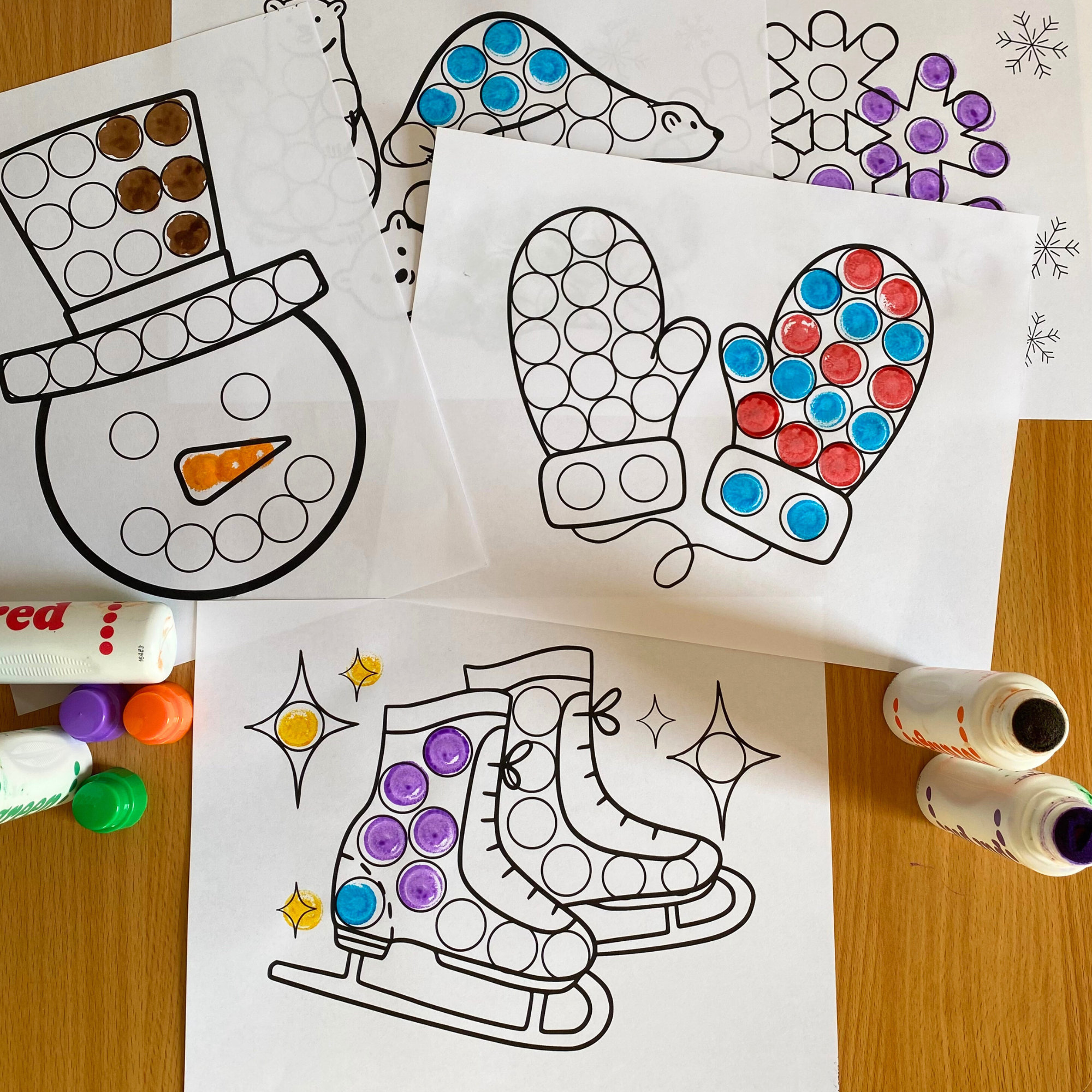 Winter Preschool Dot Marker Toddler Winter Break Winter Coloring Page ...