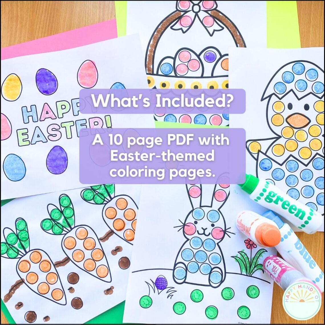 Easter Dot Art Preschool Worksheets for Kids Dot Marker Toddler Easter ...