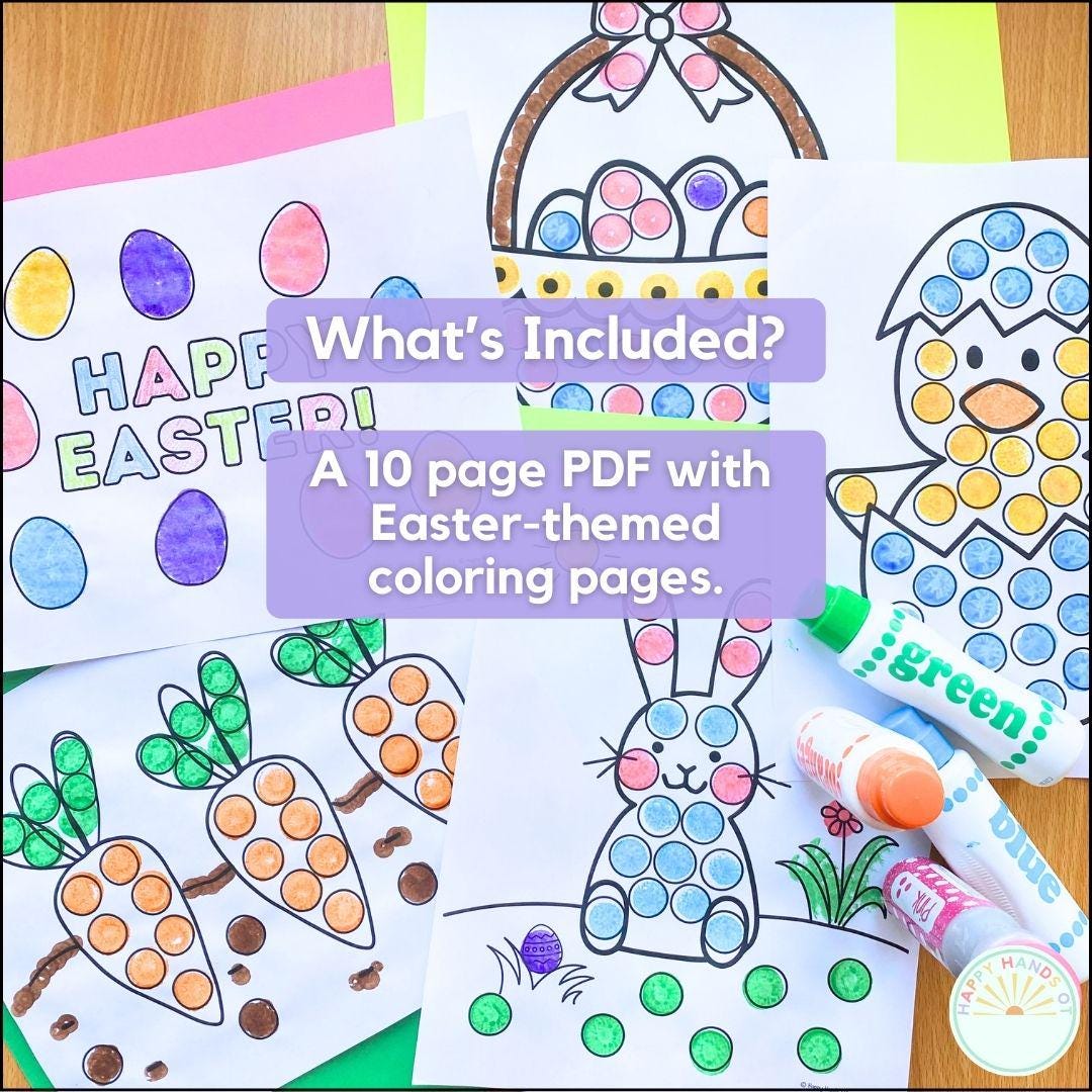 Easter Dot Art Preschool Worksheets for Kids Dot Marker Toddler Easter ...