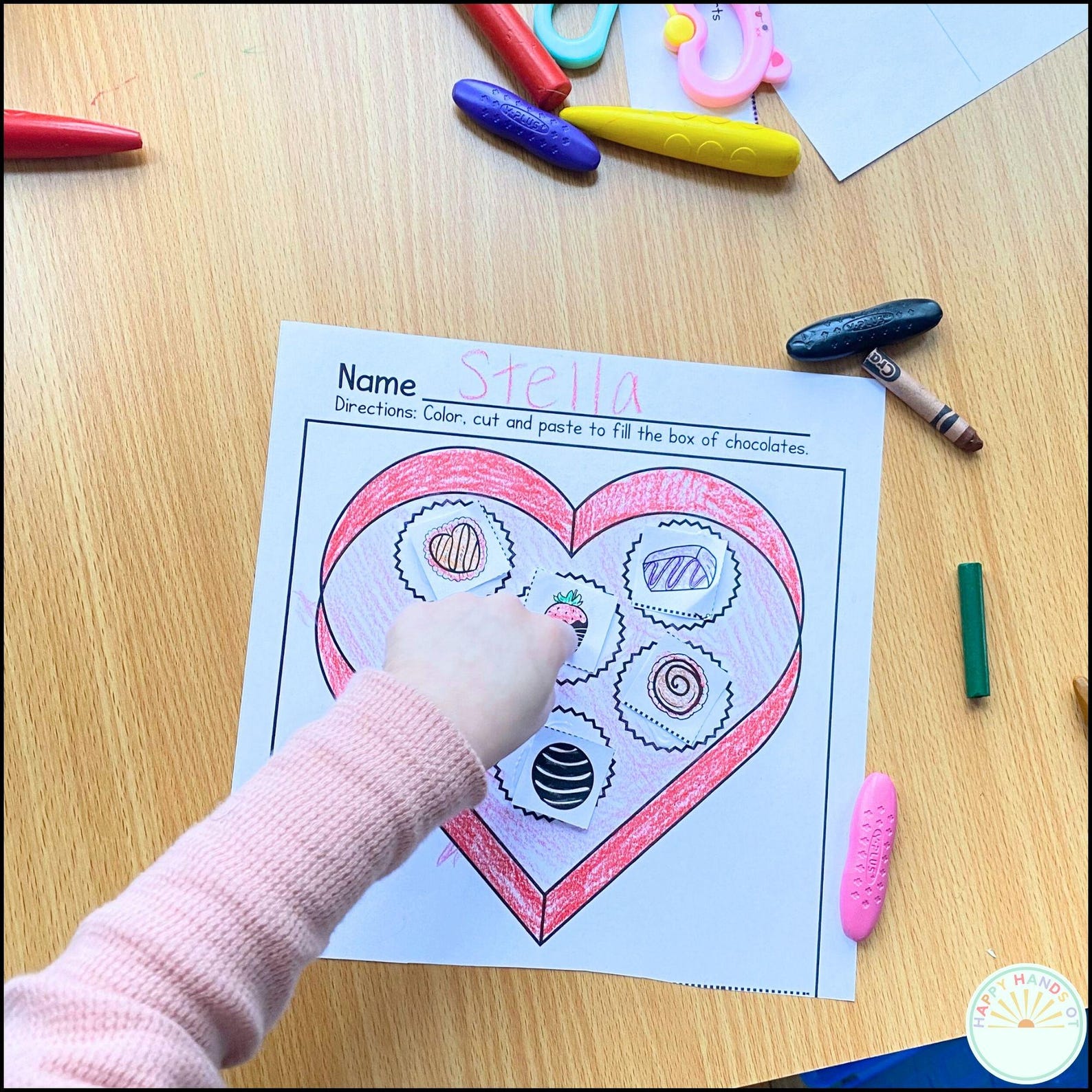 Valentines Day Preschool Worksheets for Kids Scissor Skill Winter ...