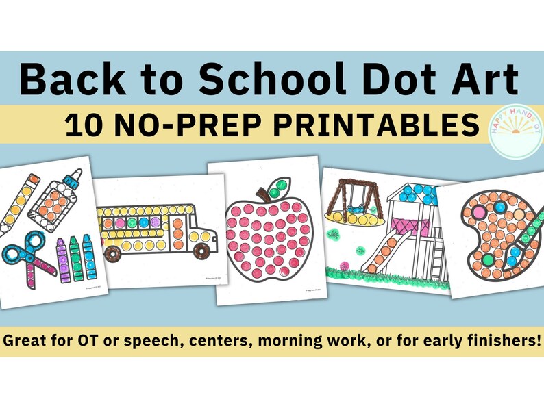 Back to School Coloring Fall Dot Marker First Day of School Coloring ...