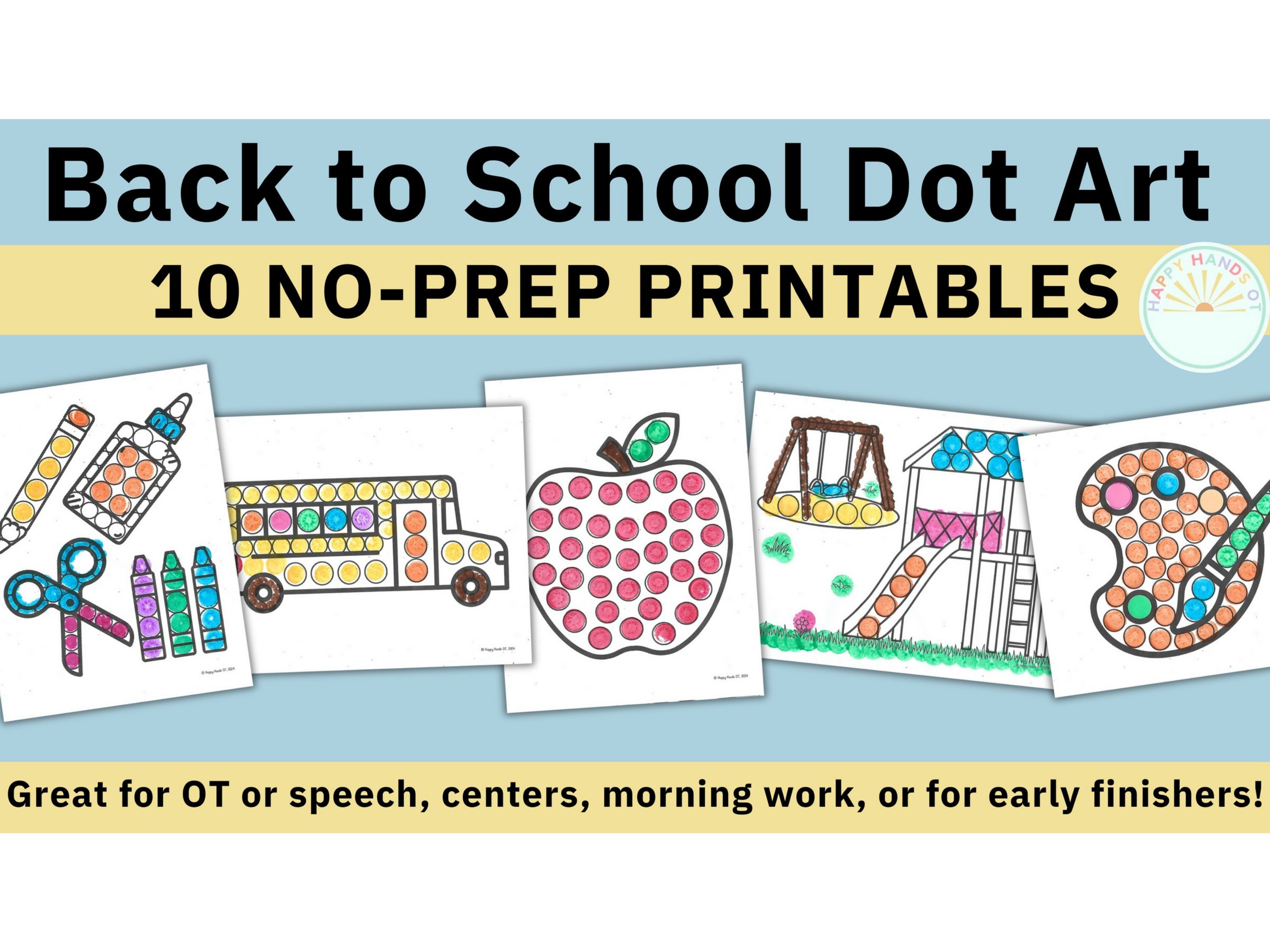 Back to School Coloring Fall Dot Marker First Day of School Coloring ...