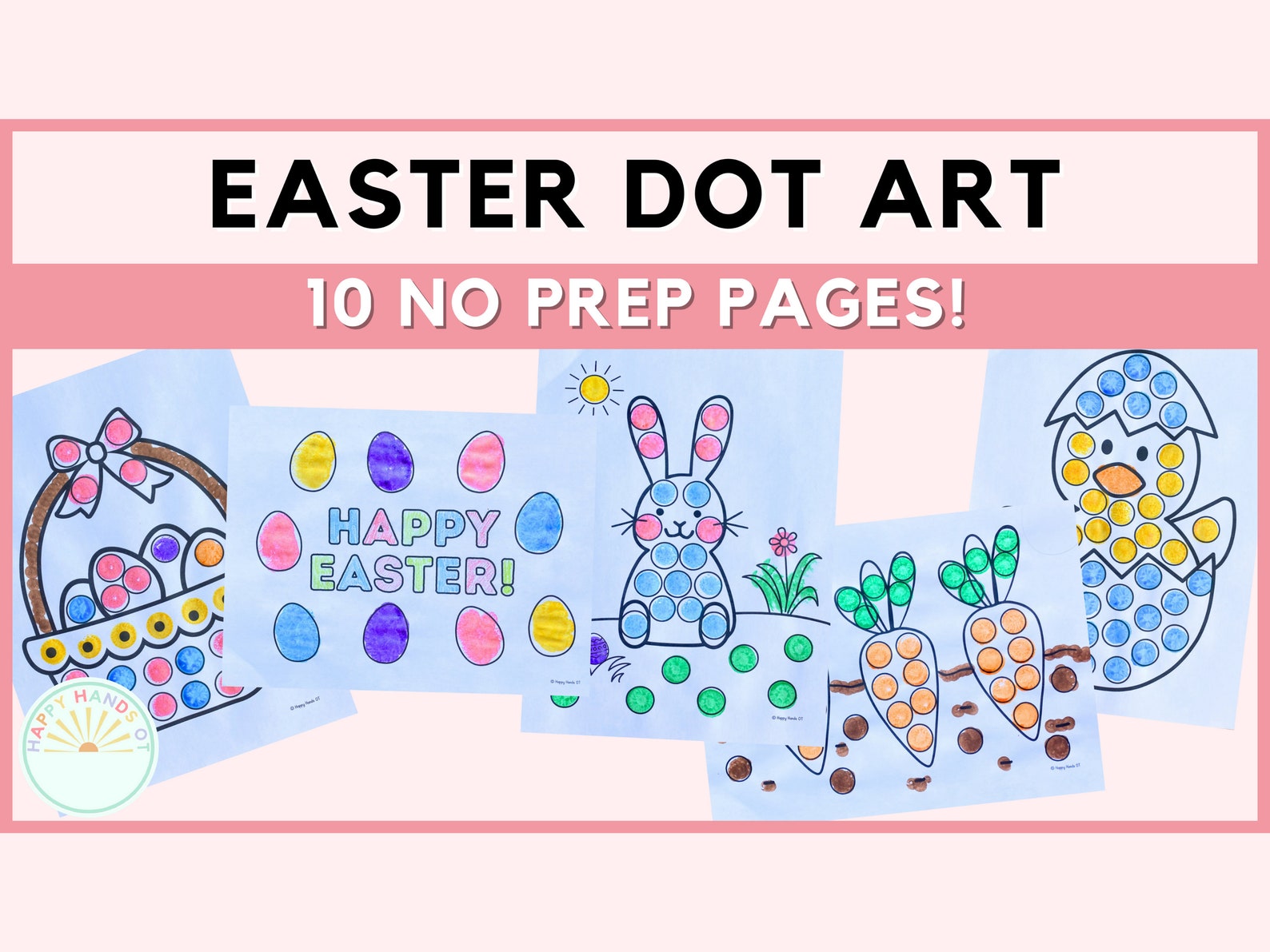 Easter Dot Art Preschool Worksheets for Kids Dot Marker Toddler Easter ...