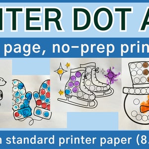 Winter Preschool Dot Marker Toddler Winter Break Winter Coloring Page ...