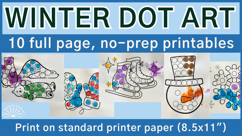 Winter Preschool Dot Marker Toddler Winter Break Winter Coloring Page ...