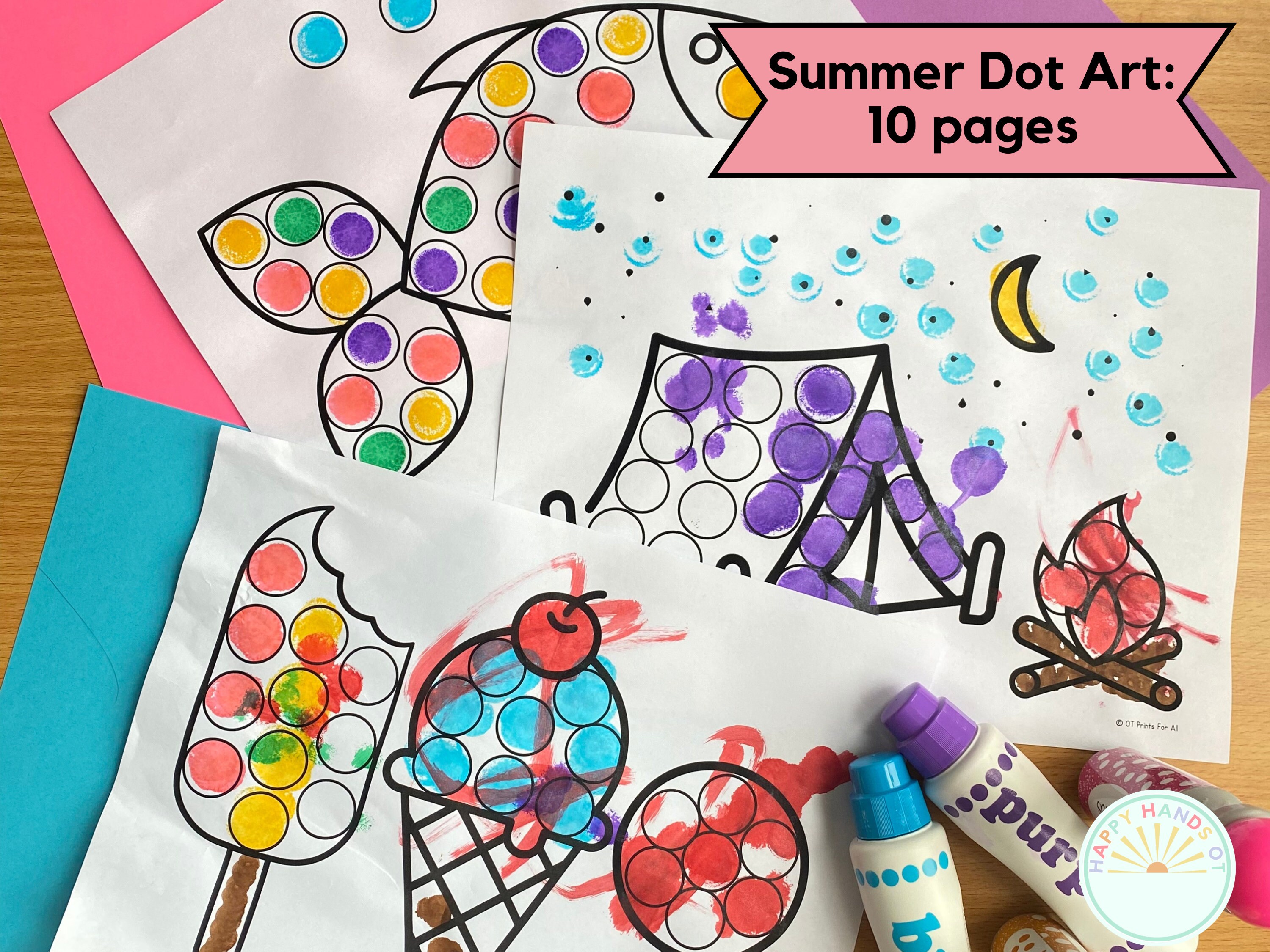 BUNDLE 4 Seasons Dot Art Preschool Worksheets for Kids With Spring ...