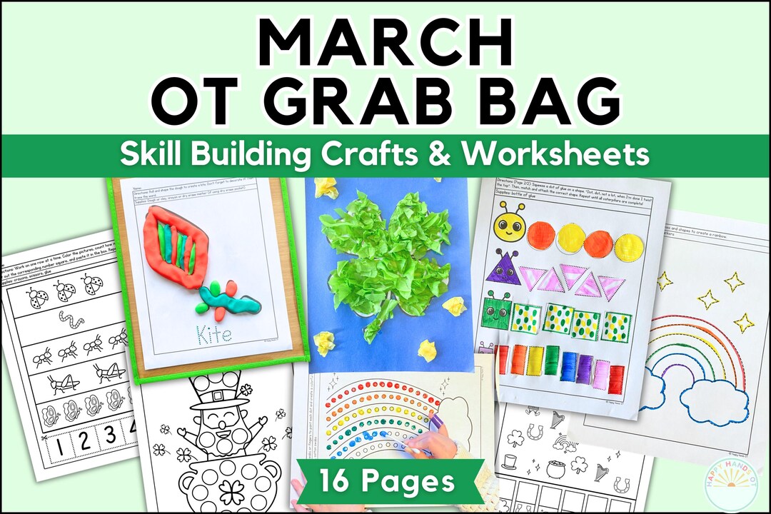 March Occupational Therapy Preschool Fine Motor Skills: Spring OT ...