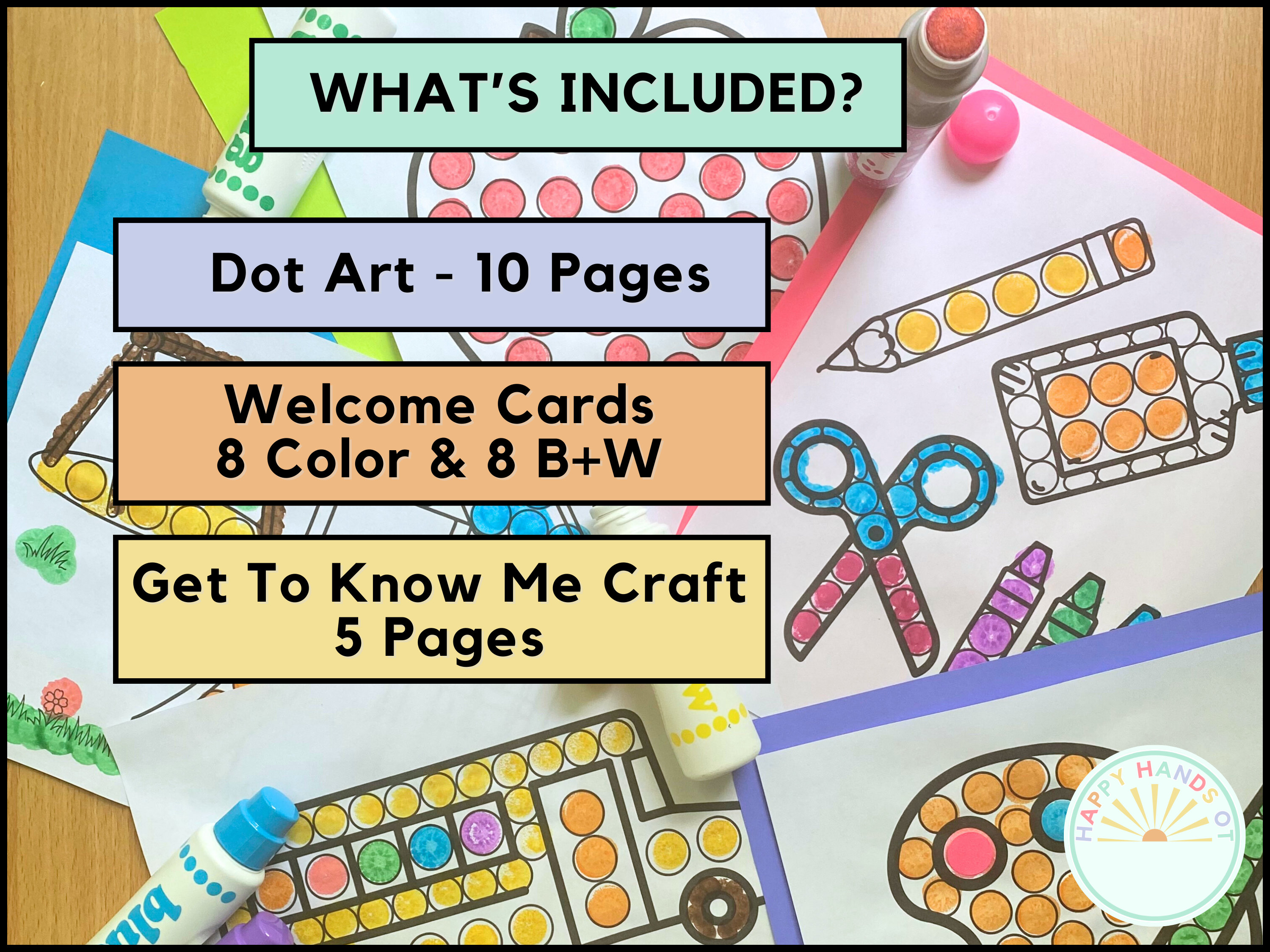 PRINTABLE BUNDLE - Back to School Coloring Dot Marker First Day of ...