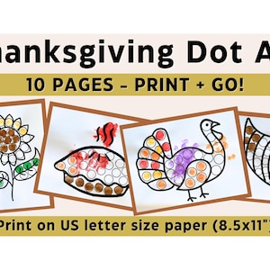 Dot Marker Activity - Toddler Thanksgiving Christmas and Winter ...