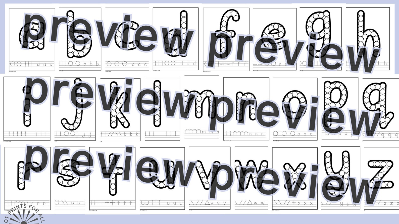 Alphabet Dot Art Preschool Worksheets for Kids ABC Tracing Worksheet ...