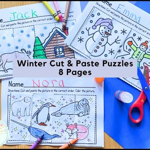 BUNDLE - Winter Preschool Worksheets for Kids Preschool Tracing ...