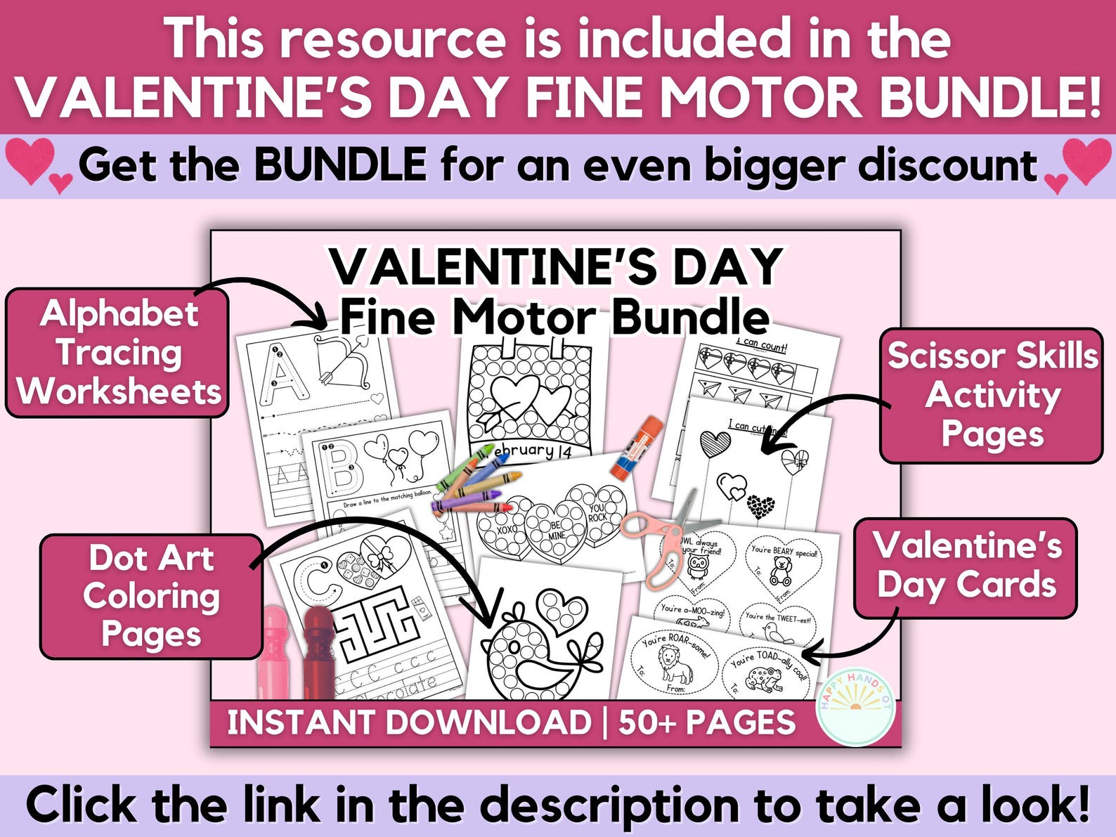 Valentines Day Preschool Worksheets for Kids Scissor Skill Winter ...